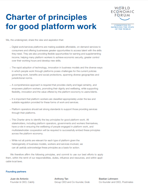 Charter of Principles for Good Platform Work
