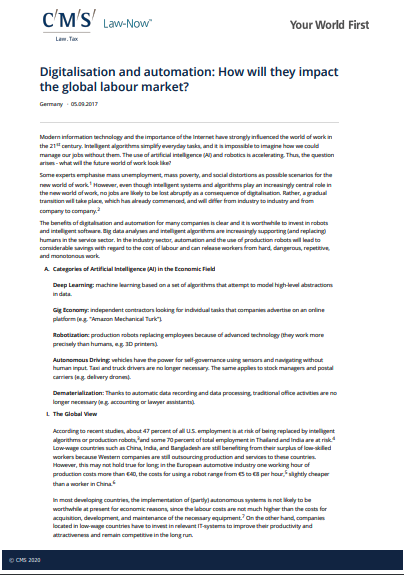 Digitalisation and Automation: How will they Impact the Global Labour ...