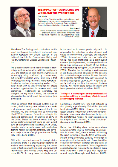 The Impact of Technology on Work and the Workforce