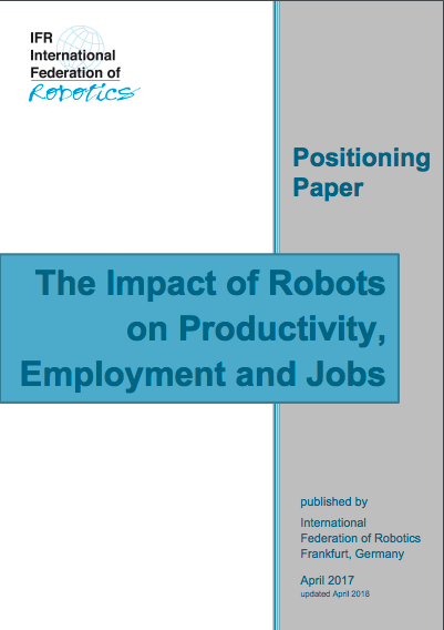 The Impact of Robots on Productivity, Employment and Jobs